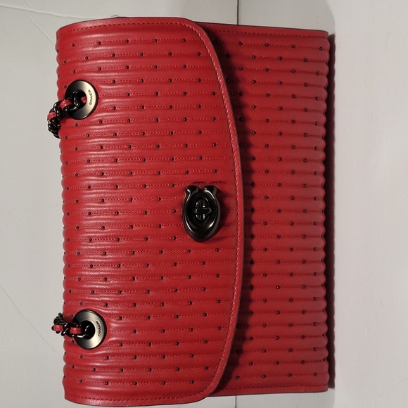 Coach | Bags | Coach Quilted Rivet Parker Nwt Red Apple 768 | Poshmark